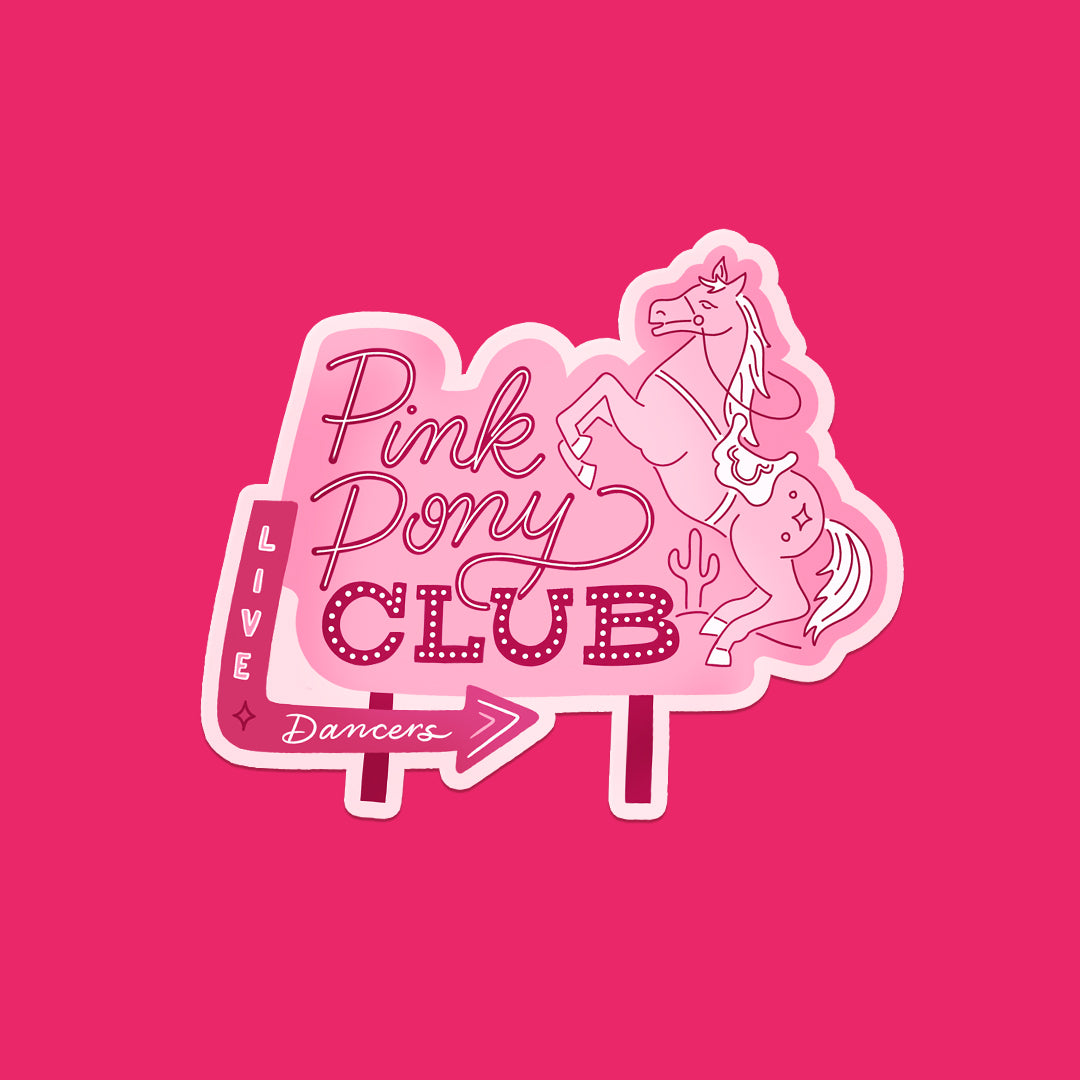 Pink Pony Club Vintage Sign Chappell Roan Inspired Vinyl Sticker – A ...